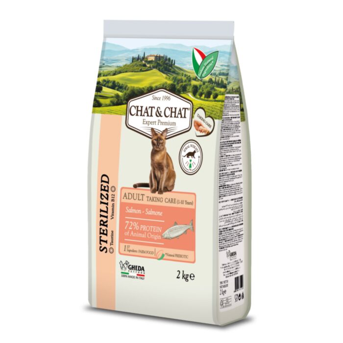 GH CHAT&CHAT KAĶU SAUSĀ B STERILIZED LASIS 2KG